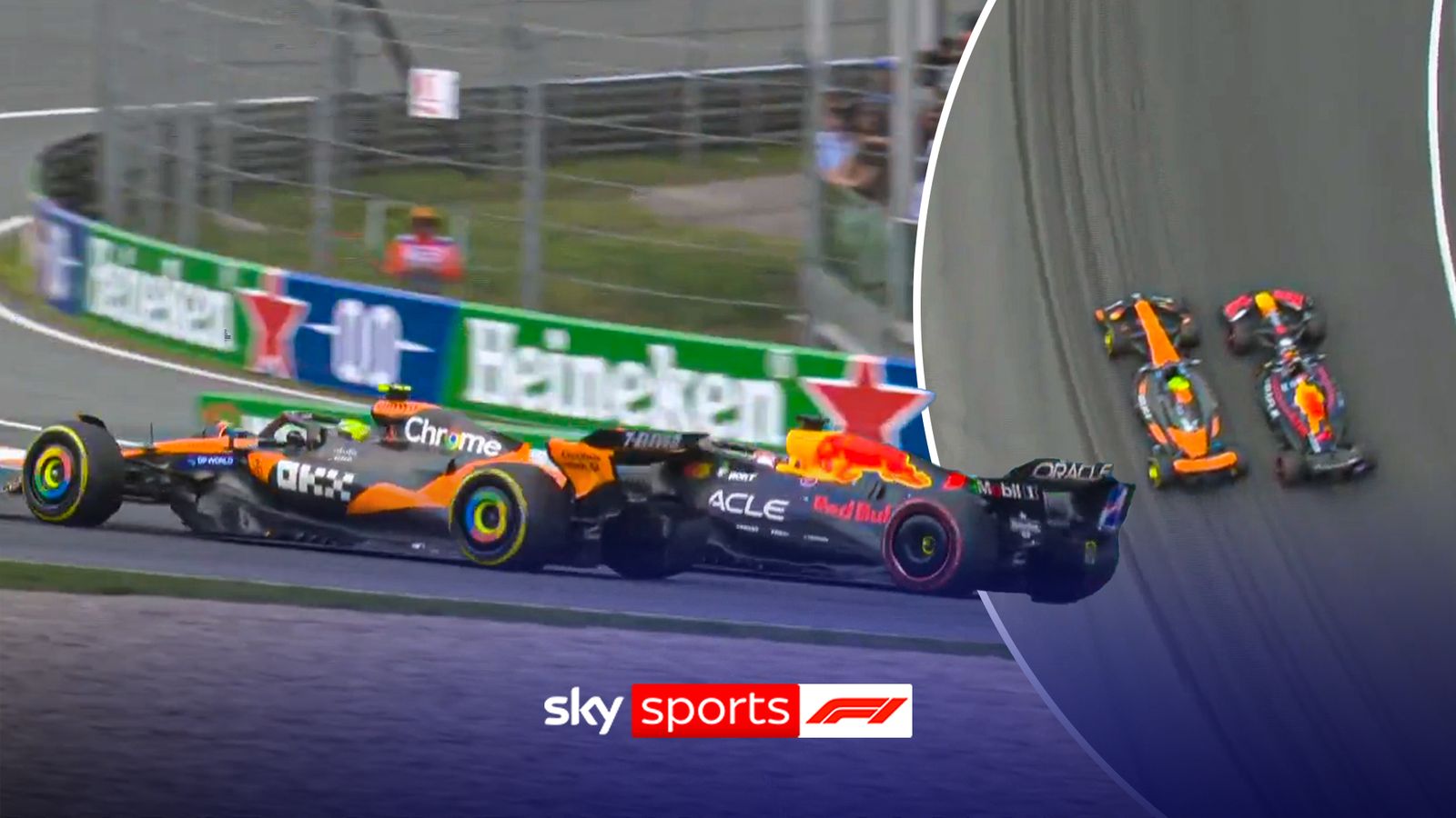 Dutch Grand Prix: Lando Norris squeezes past Max Verstappen to reclaim P2 | F1 News | Sky Sports