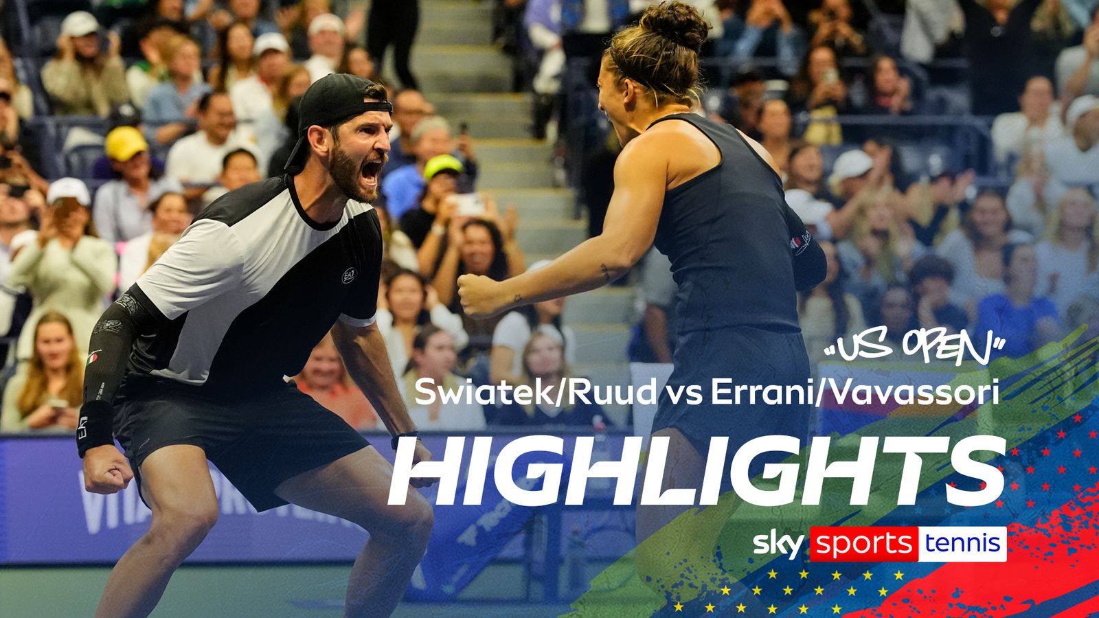Sara Errani/Andrea Vavassori vs Iga Swiatek/Casper Ruud | US Open mixed ...