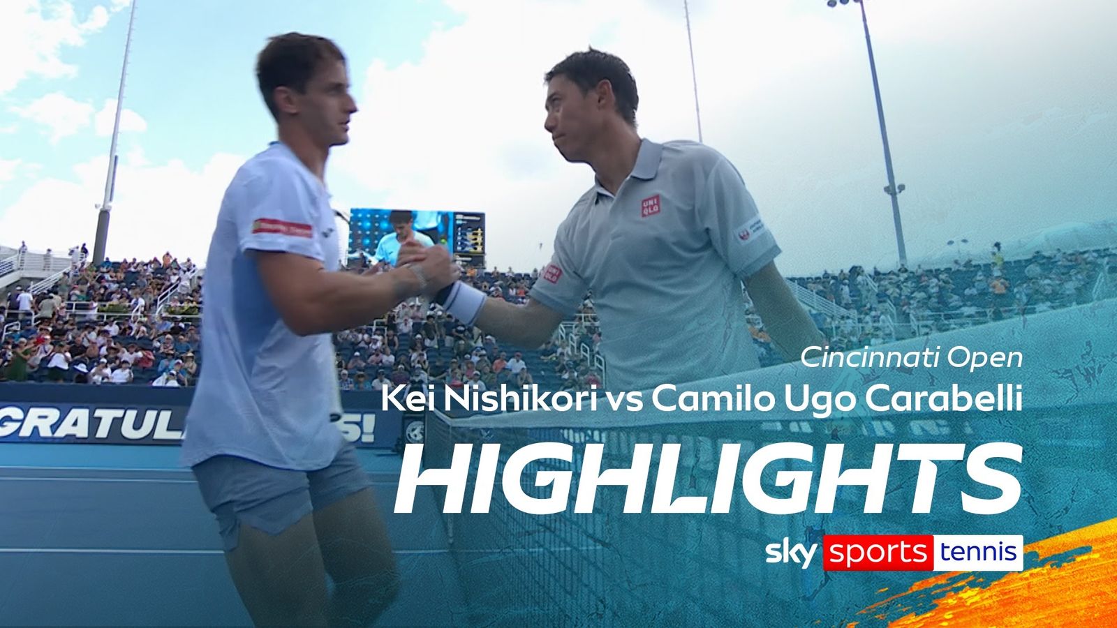 Kei Nishikori vs Camilo Ugo Carabelli | Cincinnati Open highlights | Tennis News | Sky Sports