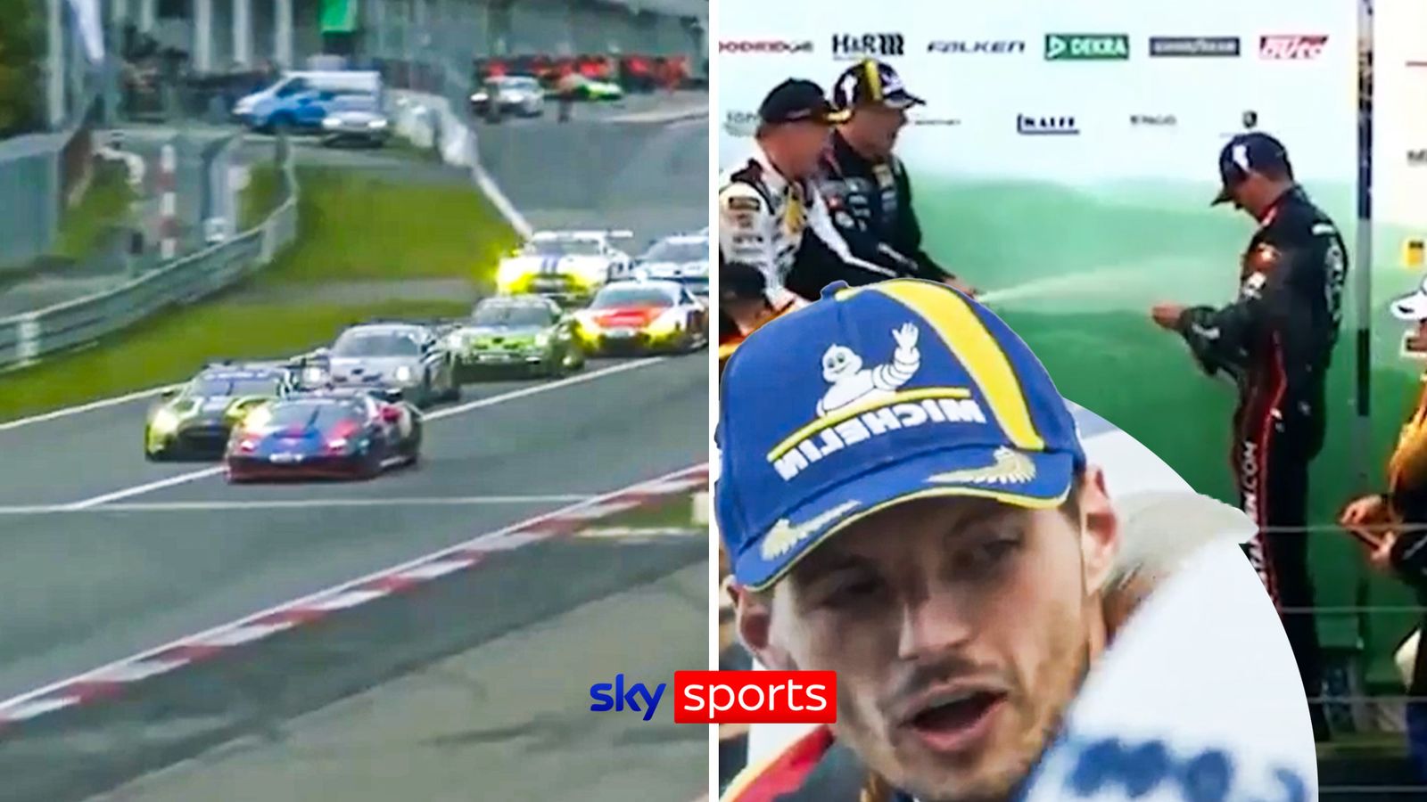 Max Verstappen struggles with champagne celebration as F1 star wins debut GT3 race! | Motorsport ...