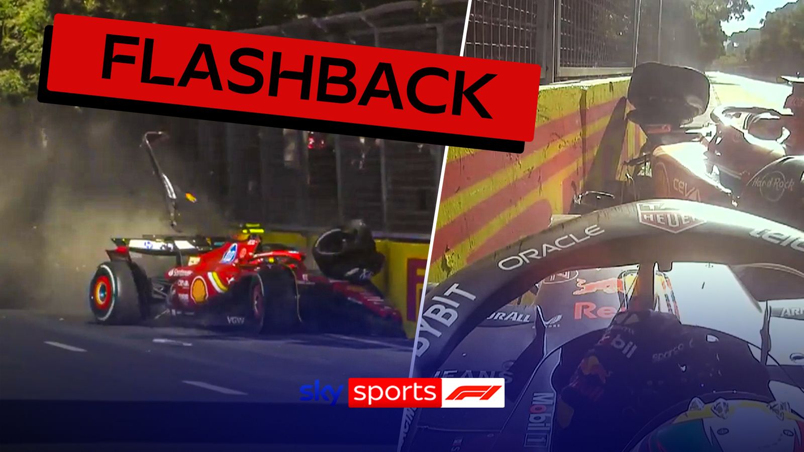 F1 Flashback: Carlos Sainz and Sergio Perez's HUGE collision amid Baku ...