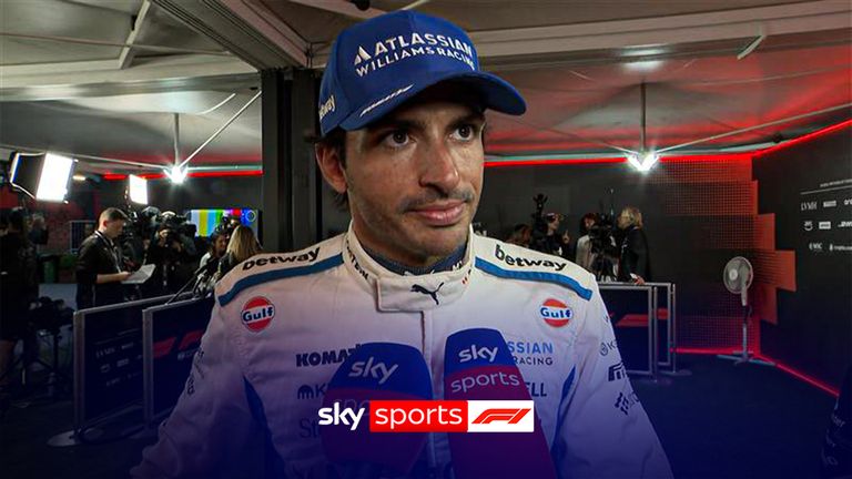 Azerbaijan Grand Prix: Carlos Sainz reacts to strong P2 performance in Baku | F1 News | Sky Sports