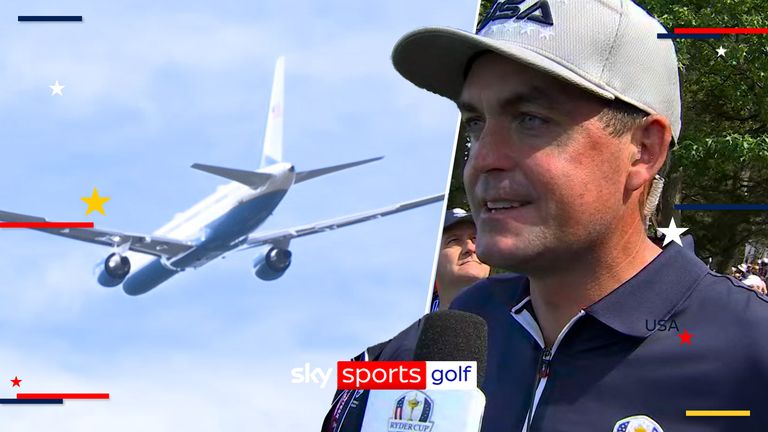 Ryder Cup: US President Donald Trump's Air Force One flies over ...