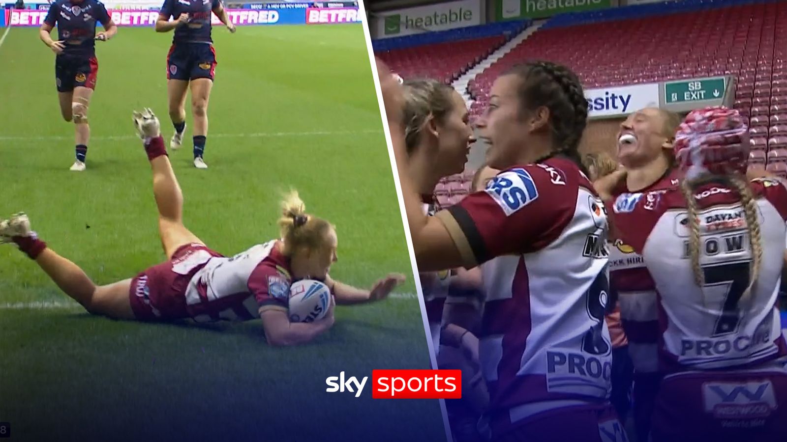 Women's Super League: Anna Davies finishes off an incredible team try ...