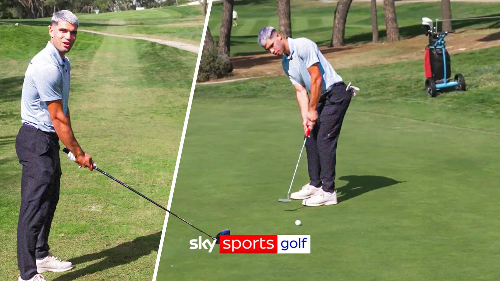 Golf: Carlos Alcaraz joins Shane Lowry for four holes at the Open de Espana | Golf News | Sky Sports