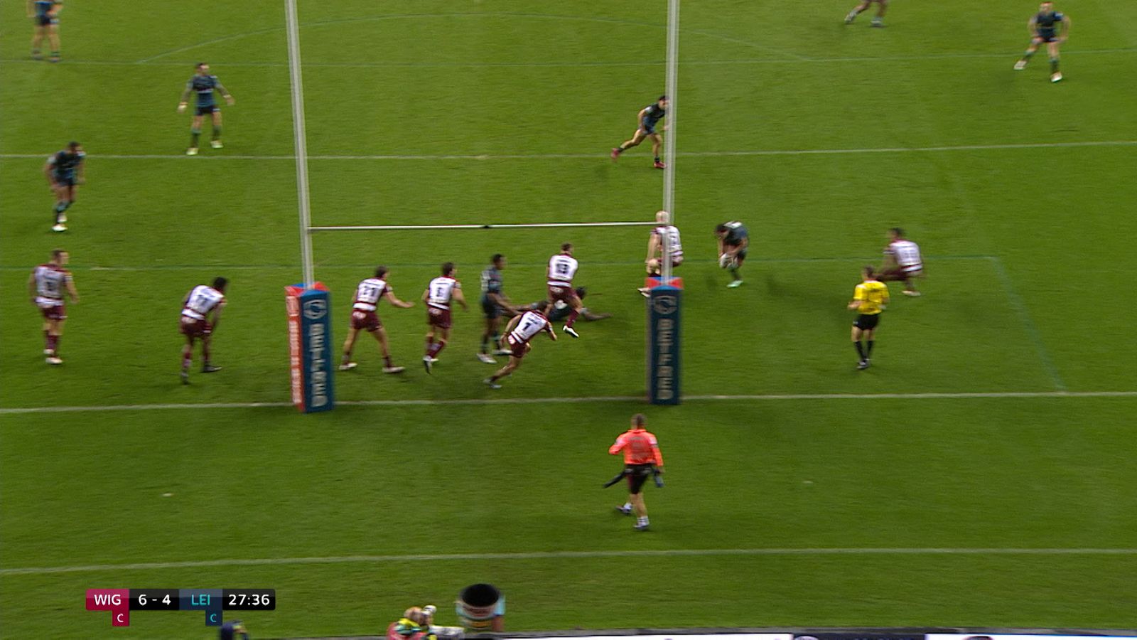 Wigan Warriors vs Leigh Leopards: Robbie Mulhern try gets Leopards back ...