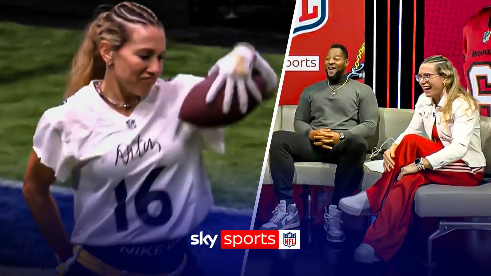 Phoebe Schecter shows off her dance moves at the NFL Celebrity Flag ...