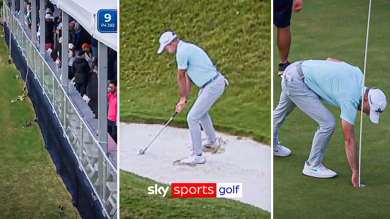 Martin Laird hits grandstand but still makes birdie after chipping in ...