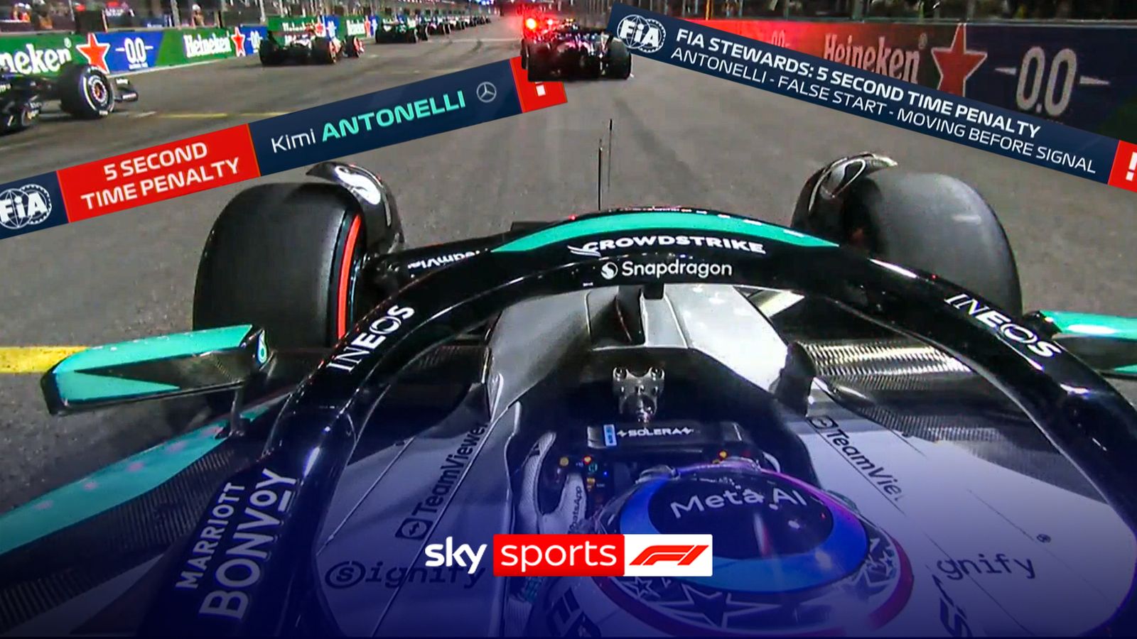 Las Vegas GP: Kimi Antonelli receives controversial five-second penalty ...