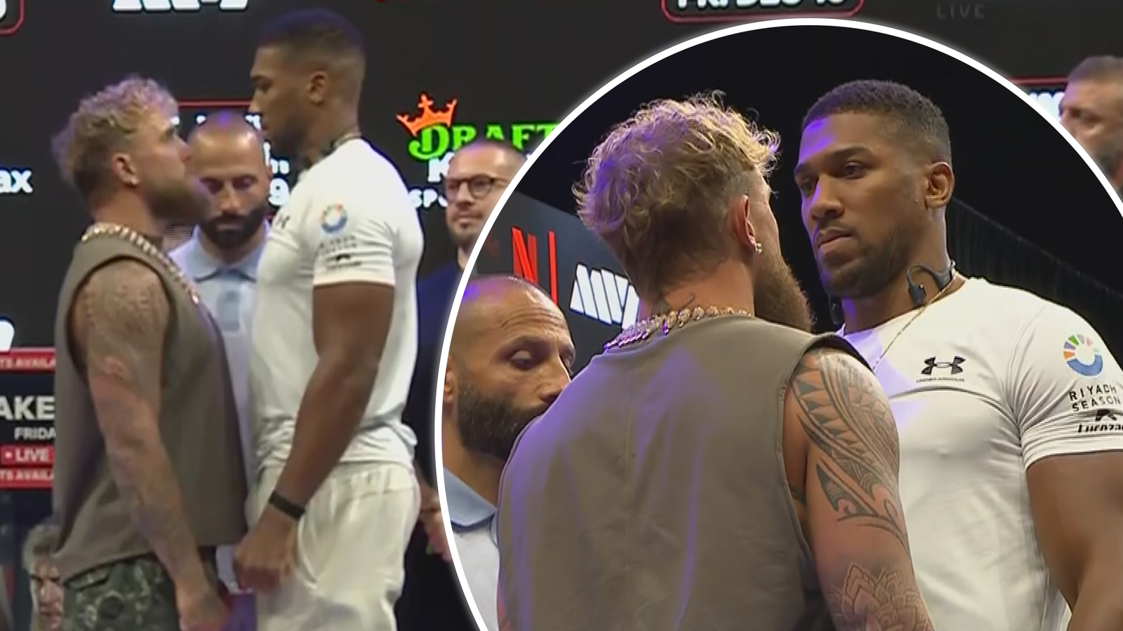 Anthony Joshua and Jake Paul face off for the first time! | Boxing News | Sky Sports