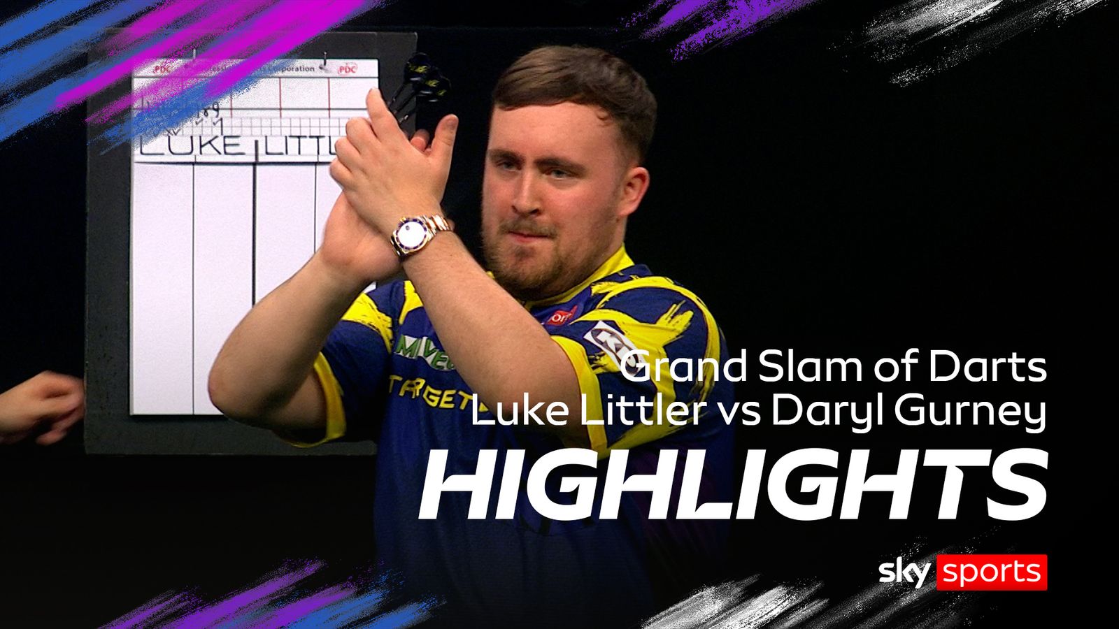 Grand Slam of Darts: Luke Littler breezes past Daryl Gurney to complete ...