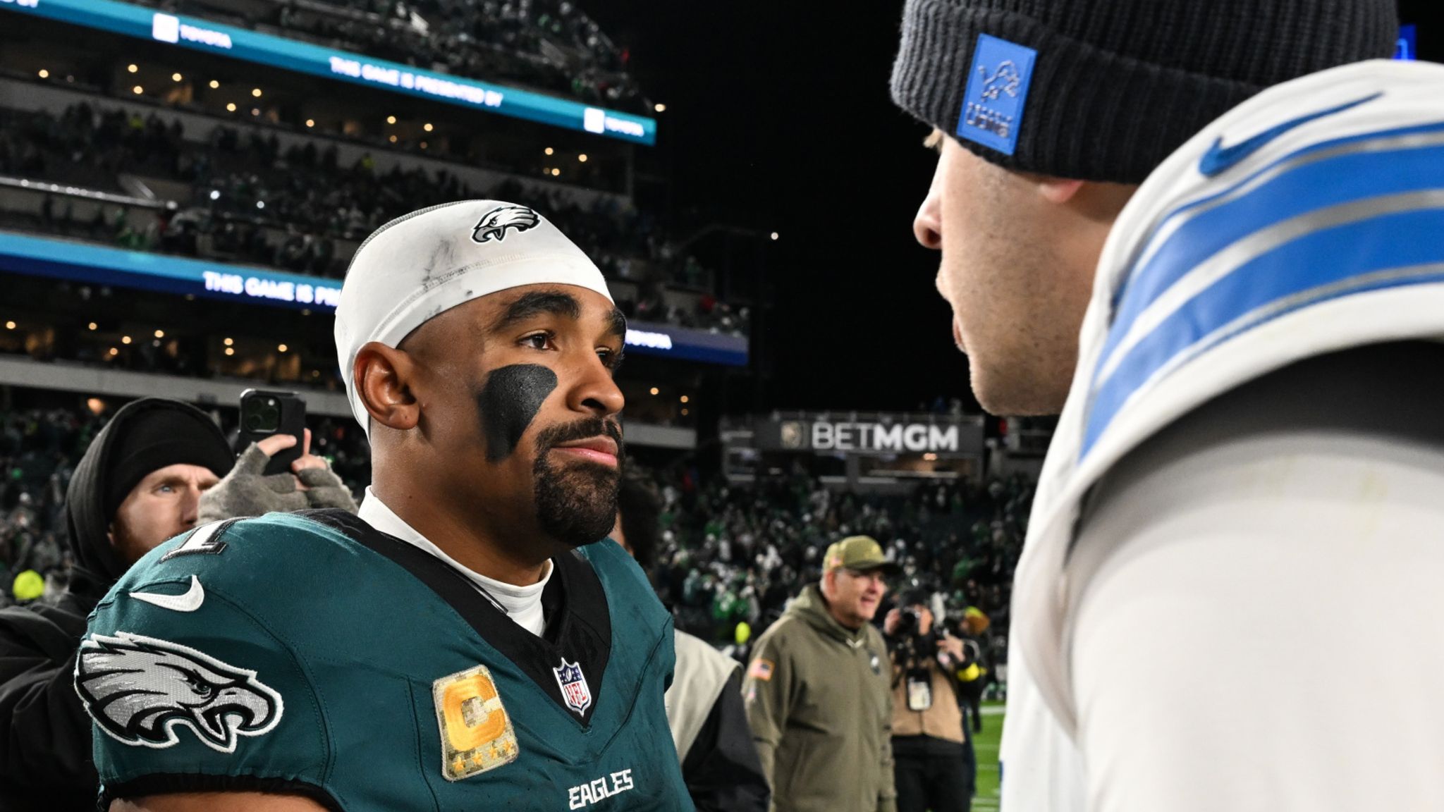 NFL: Philadelphia Eagles beat Detroit Lions 16-9 as Jalen Hurts scores ...