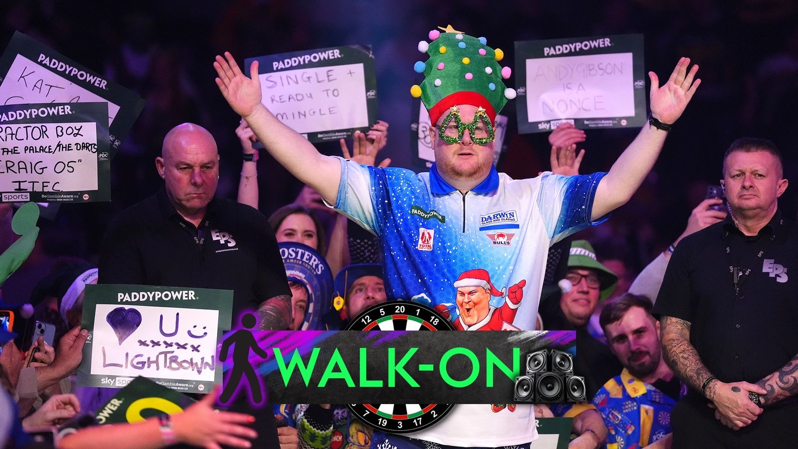 World Darts Championship: Ricky Evans in EPIC festive entrance | Darts ...
