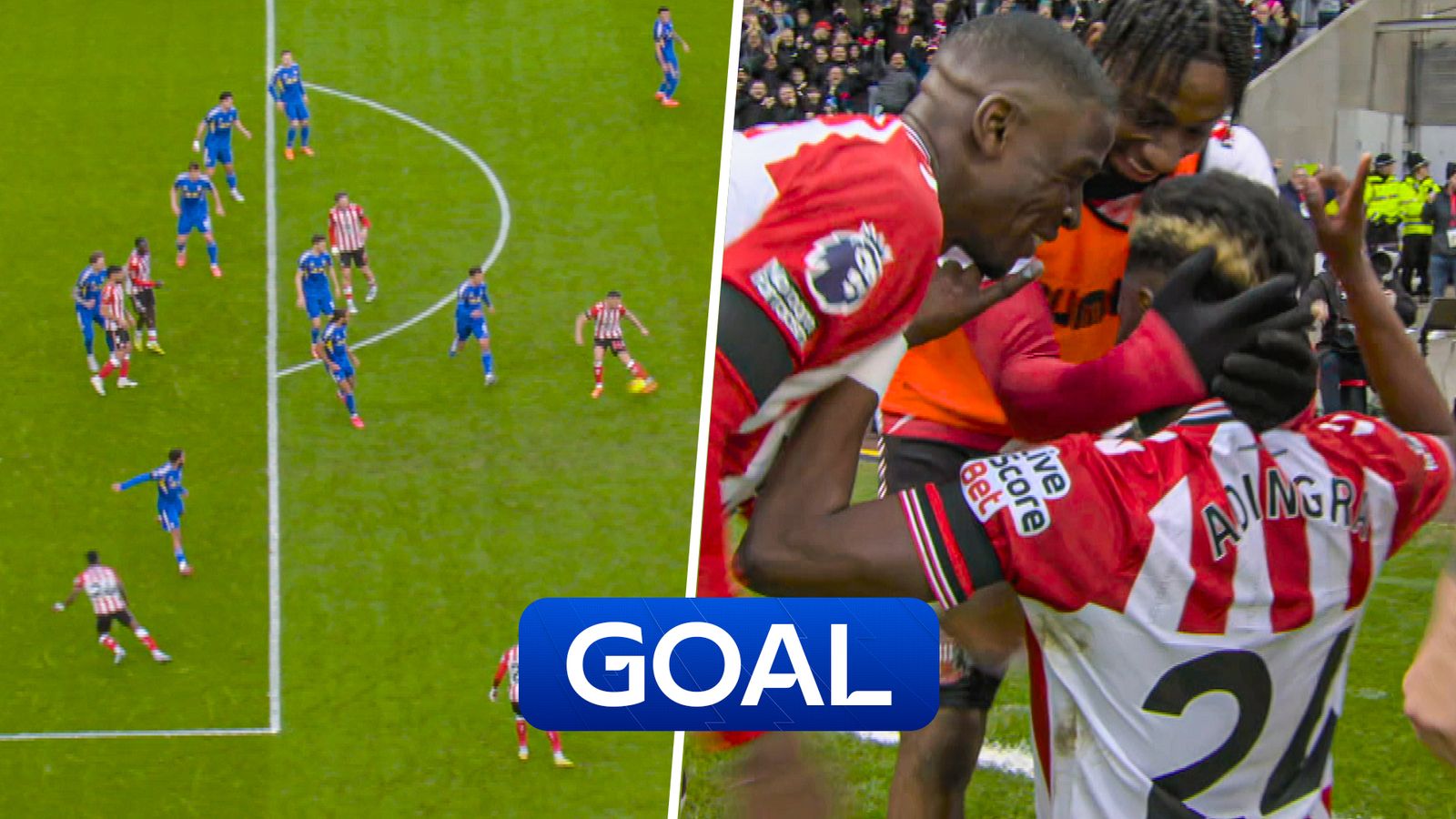 Sunderland's Adingra Shines with Spectacular Goal Against Leeds ...