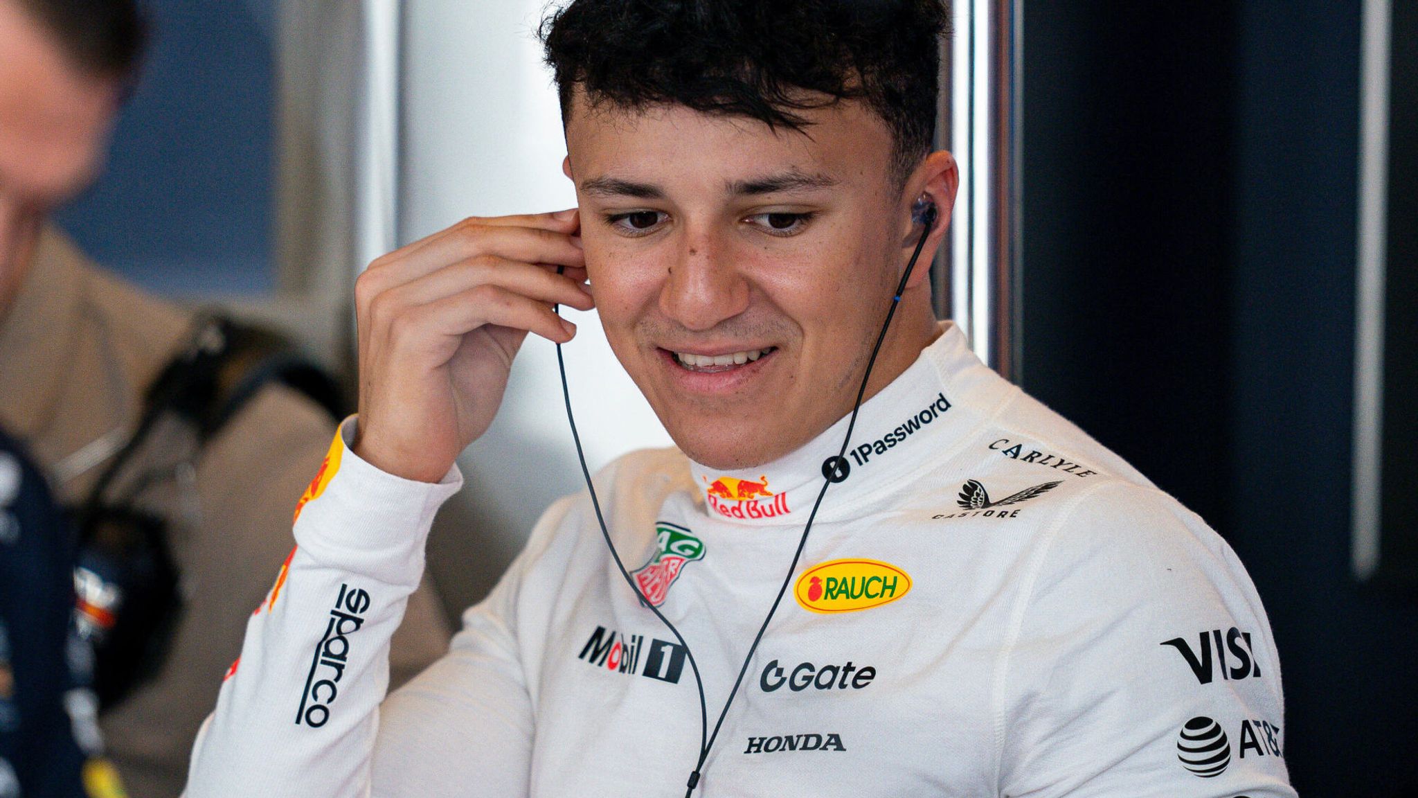 Lando Norris in golden crash helmet but car number one switch waits at ...