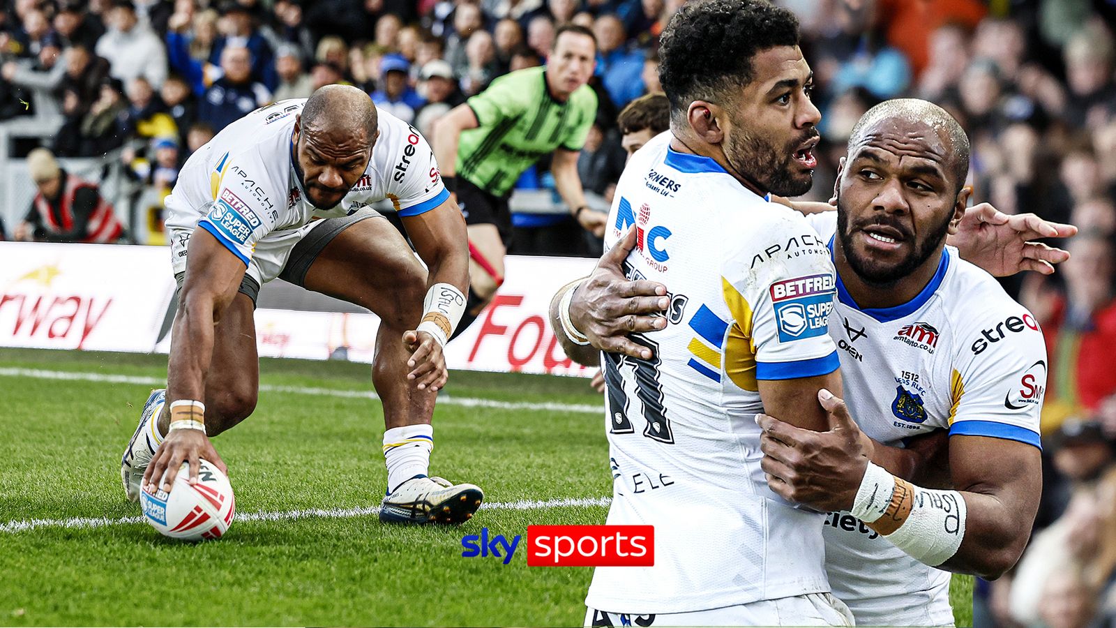 Leeds Rhinos vs Warrington Wolves: Maika Sivo scores stunning hat-trick ...