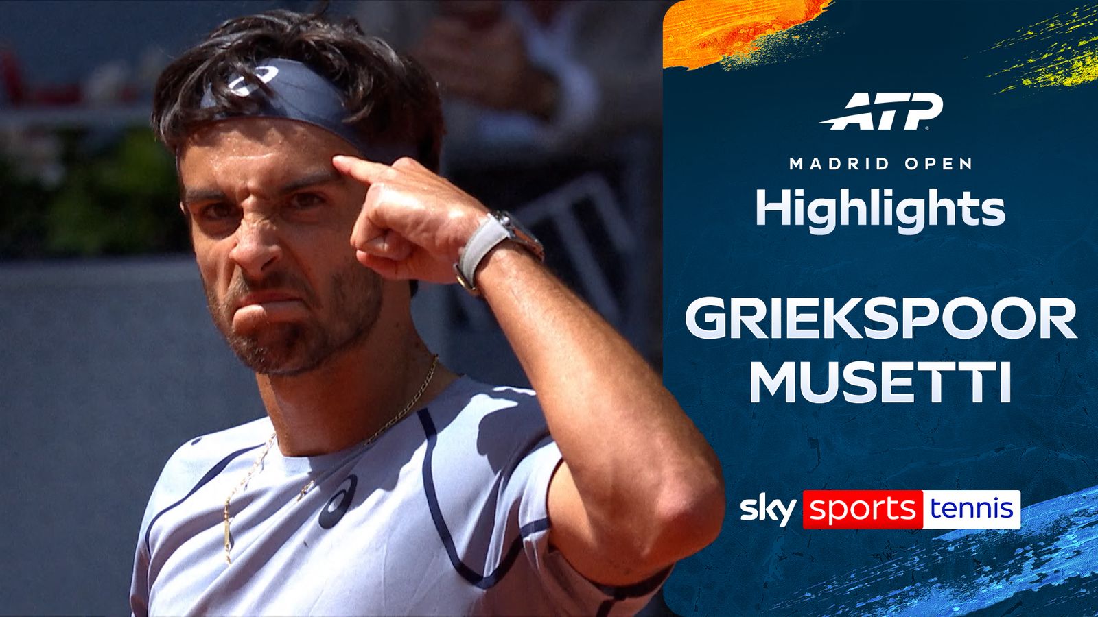 Tallon Griekspoor vs Lorenzo Musetti | Madrid Open highlights | Tennis ...
