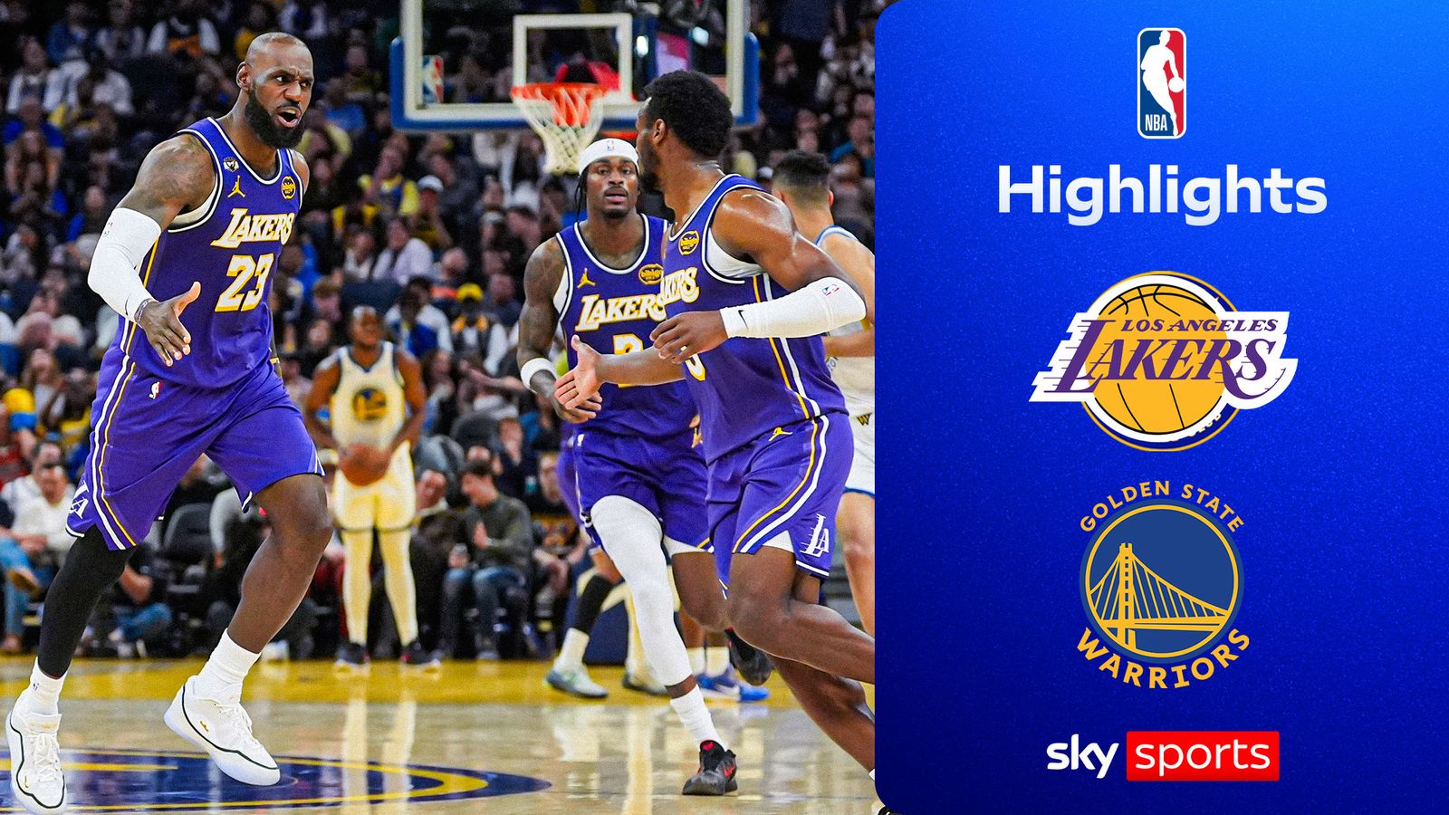 Los Angeles Lakers vs Golden State Warriors: LeBron James and Bronny ...