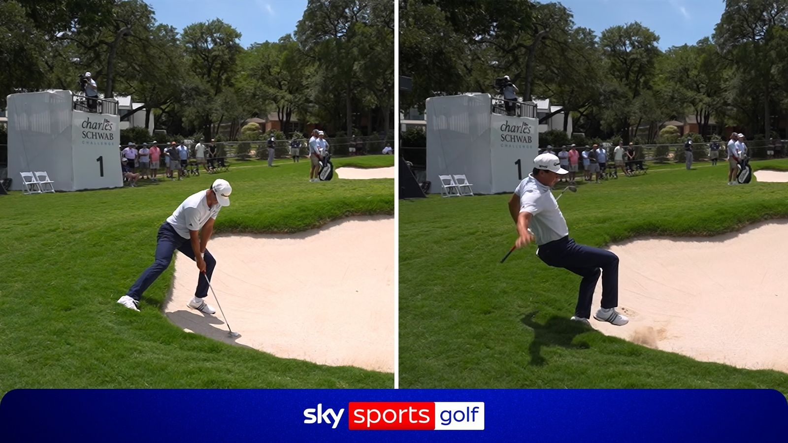 ¡Divertido momento en el que un golfista CAE después de realizar un ...