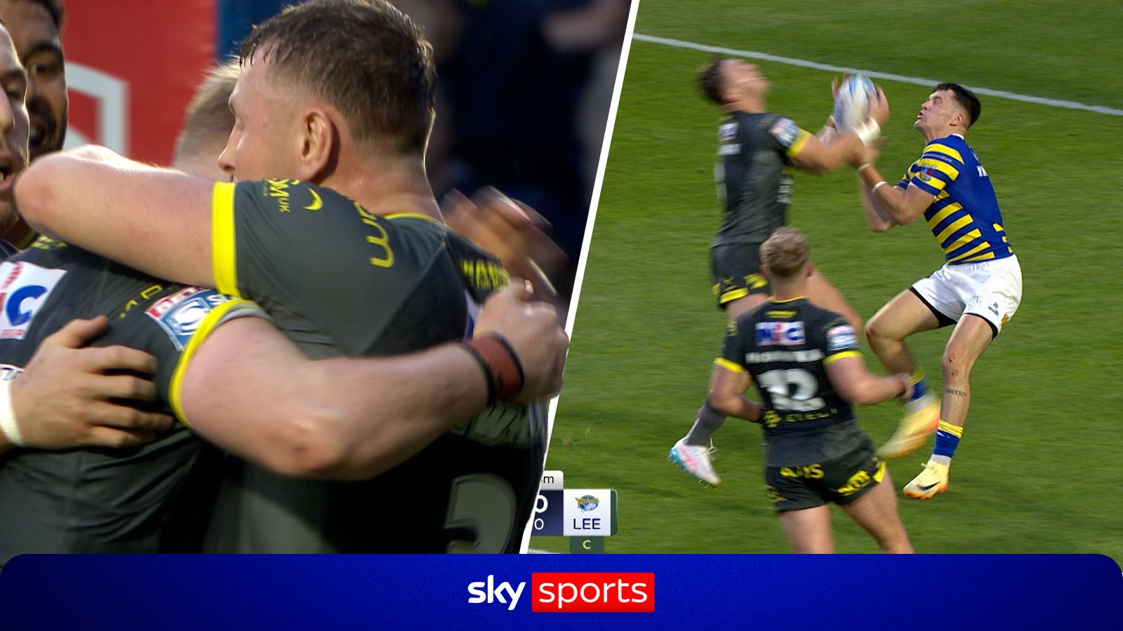 Warrington Wolves vs Leeds Rhinos: Harry Newman claims high kick and ...