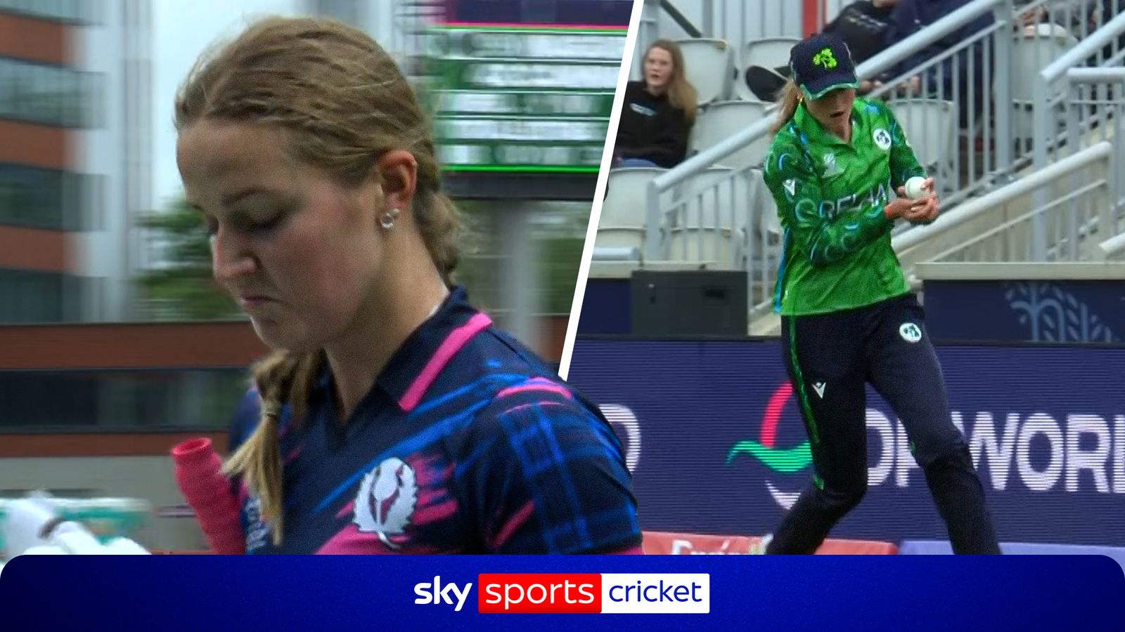 Scotland v Ireland: Katherine Fraser hit with a wicket from an ...