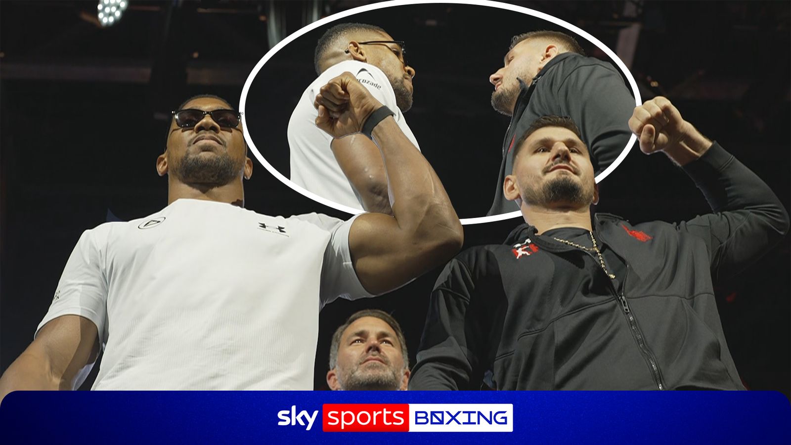 Boxing: Anthony Joshua has tense first face-off against next opponent ...