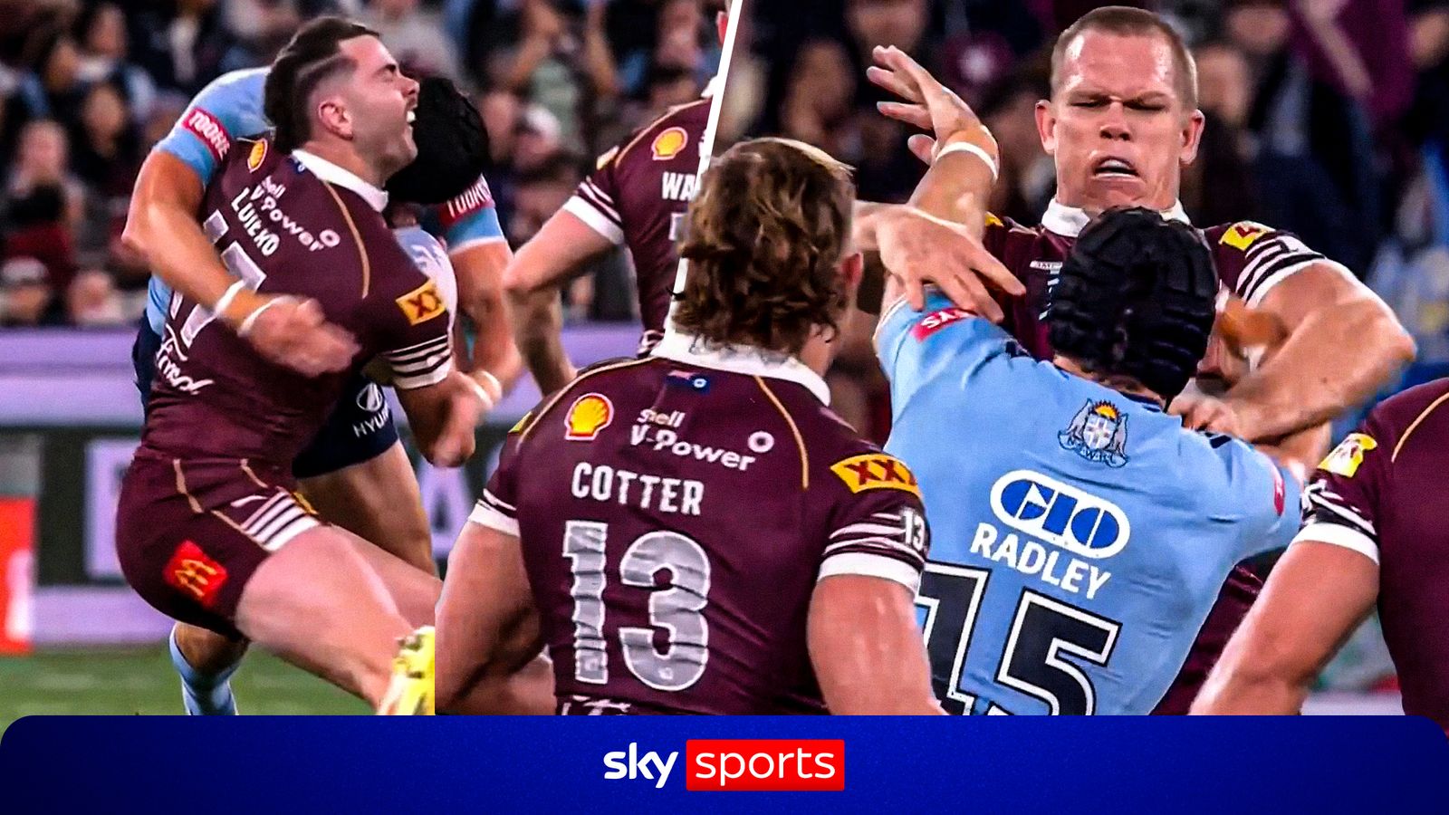 State of Origin: Players scuffle after huge hit between New South Wales ...