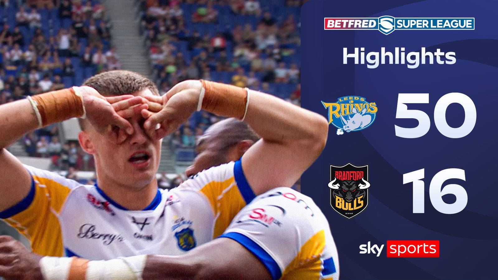 Super League Magic Weekend: Leeds 50-16 Bradford - Ash Handley scores ...